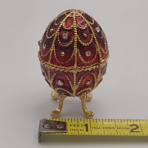 Monet Faberge Egg Shape Trinket Box Monet Trinket Box Small Jewelry Box ...