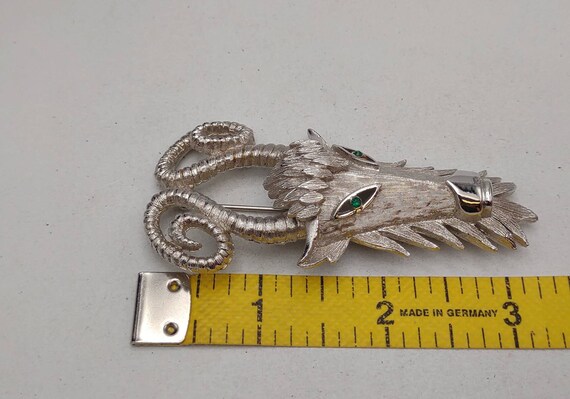 Rare Vintage Vendome Aries Symbol Ram Brooch Pin- Vin… - Gem