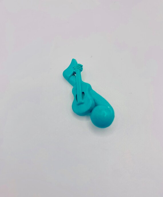 Vintage Molded Plastic Music Note and Guitar Pin Item… - Gem