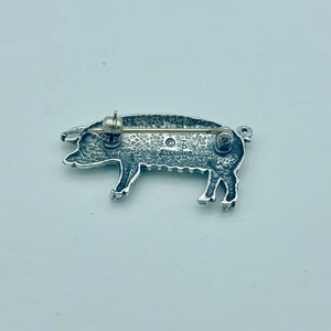 Sterling Silver Textured Pig Pin Item K 3746 - Etsy