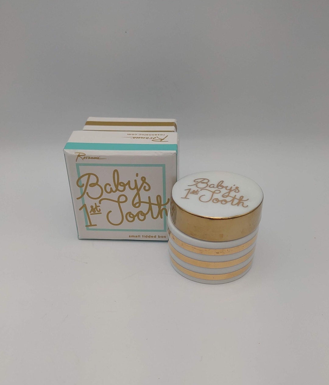 Baby's 1st Tooth Keepsake Box- Vintage Porcelain Baby's First Tooth Box ...