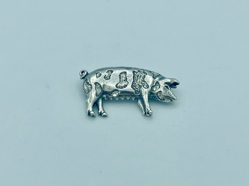Sterling Silver Textured Pig Pin Item K 3746 - Etsy
