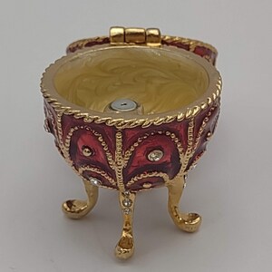 Monet Faberge Egg Shape Trinket Box Monet Trinket Box Small Jewelry Box ...