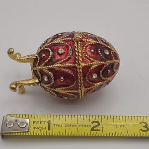 Monet Faberge Egg Shape Trinket Box Monet Trinket Box Small Jewelry Box ...