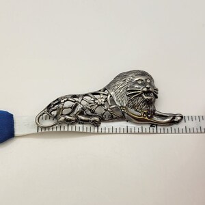 Open Work Gunmetal Tone Lion Statement Brooch- Detailed Lion Pin With ...