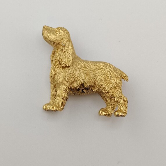 1960s Crown Trifari Cocker Spaniel Brooch - Detailed … - Gem