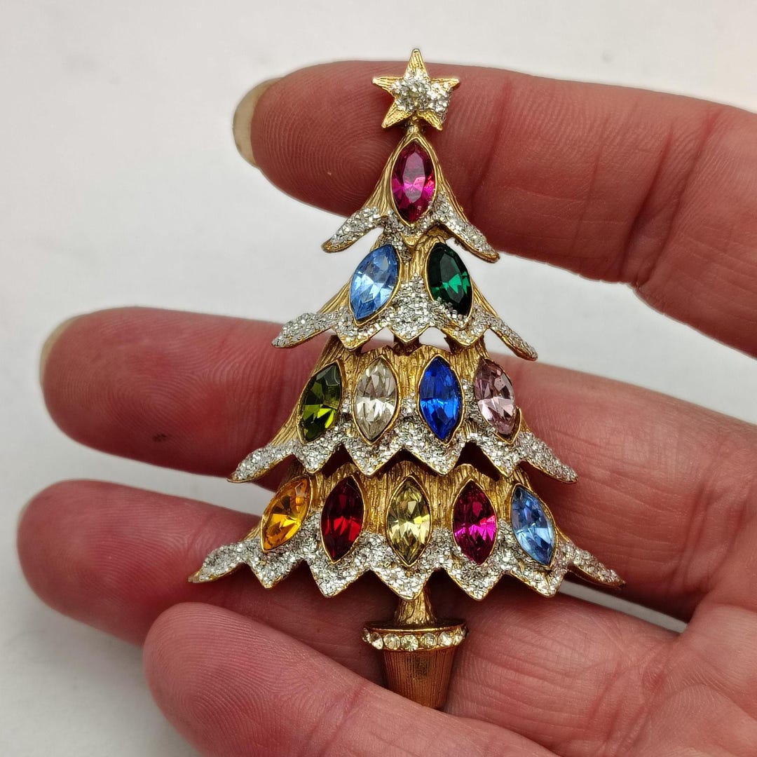 Rare Vintage Hattie Carnegie Sparkling Colorful Glass Rhinestone ...