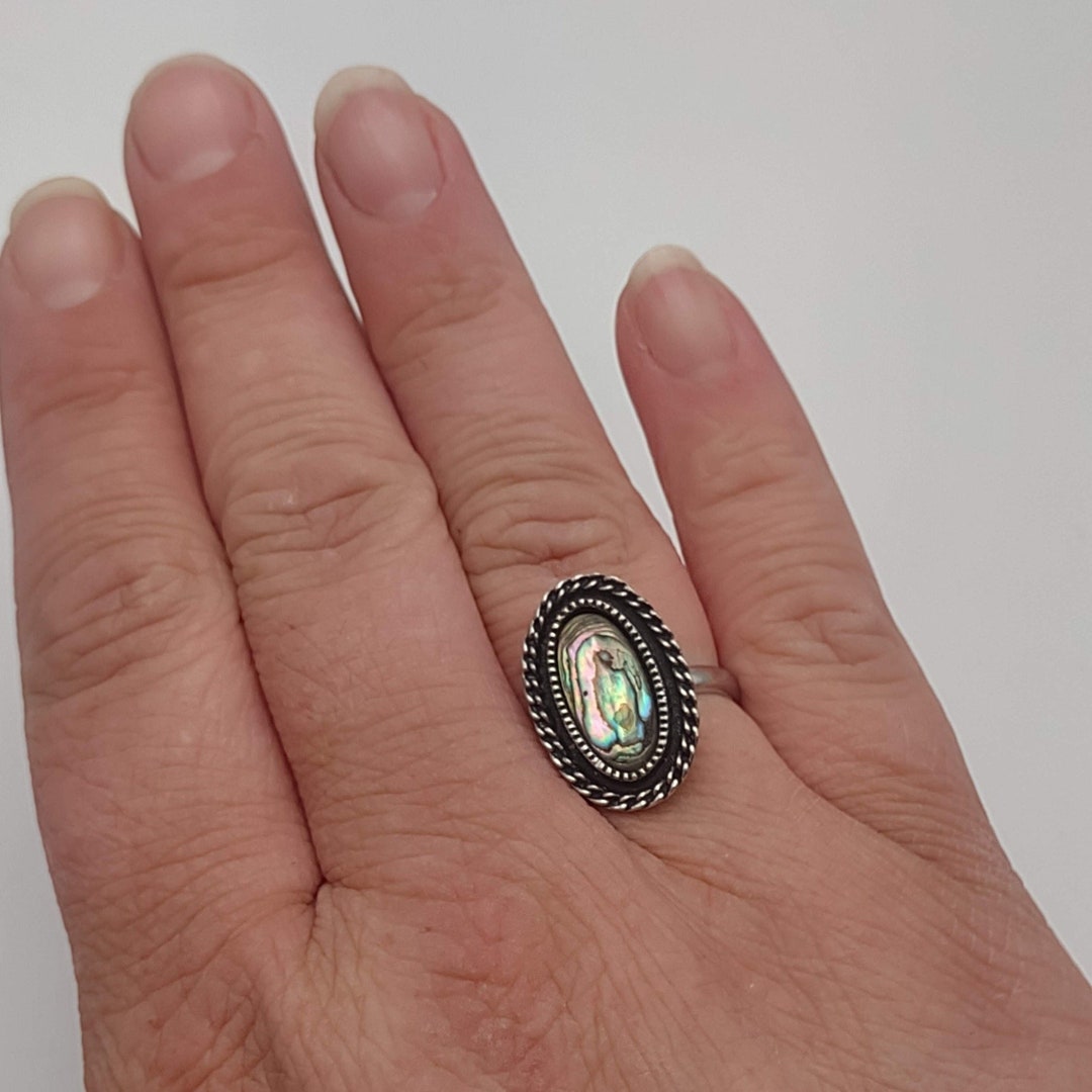 Sarah Coventry Oval Faux Abalone Southwest Inspired Adjustable Silver ...