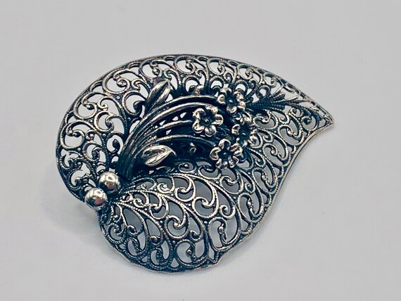 JEWELART Vintage Ornate Open Work Floral Pin Item K 166 | Etsy