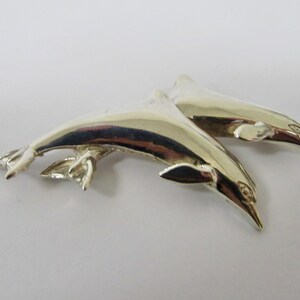 925 Silver Double Leaping Dolphin Pin Item K 331 - Etsy