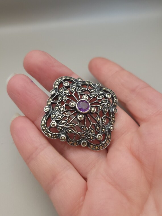 Judith Jack- Reflection- .925 Silver Amethyst and Mar… - Gem