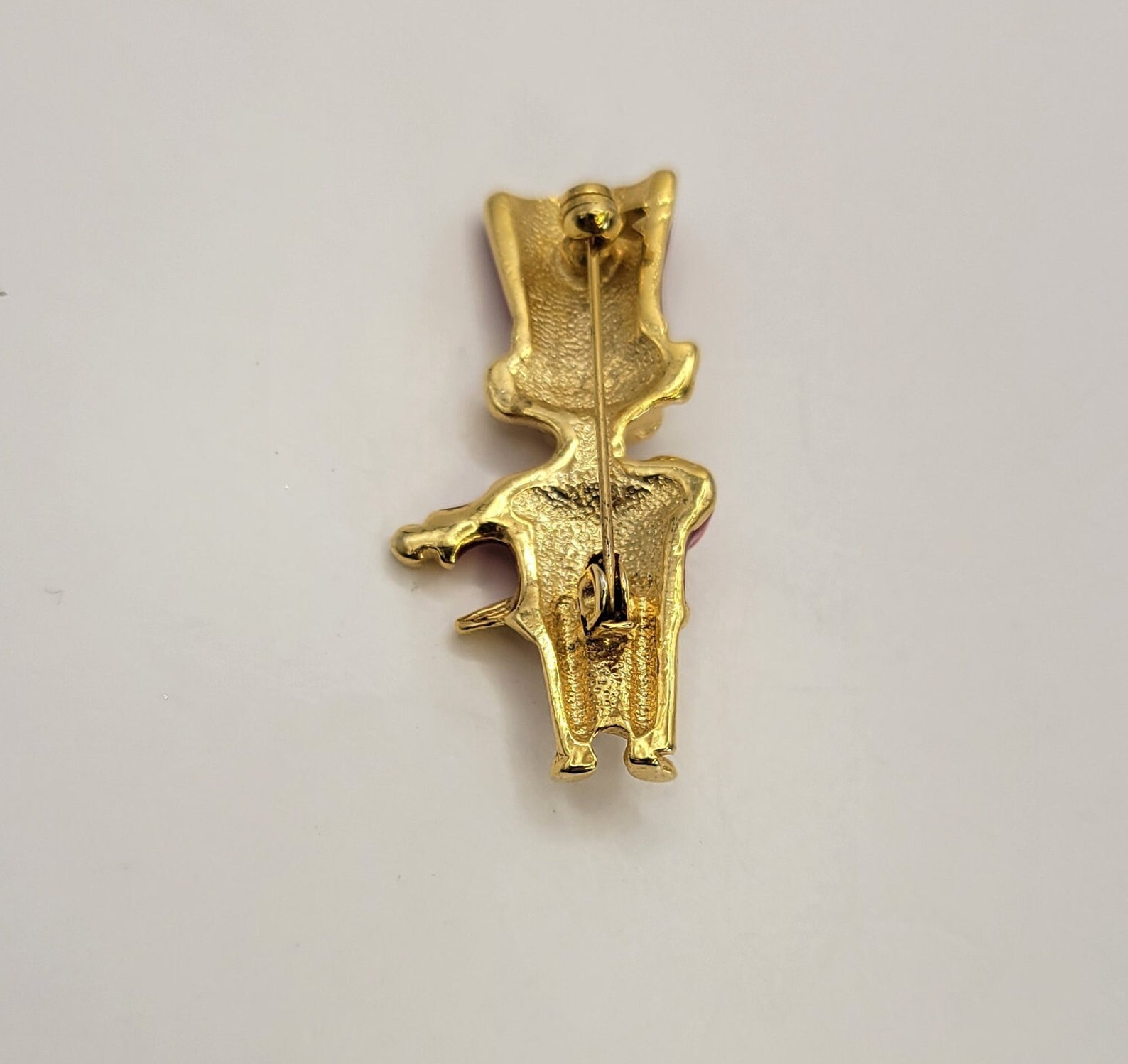 Vintage Enameled Drummer Boy Pin – Gold Tone Brooch With Rhinestone ...