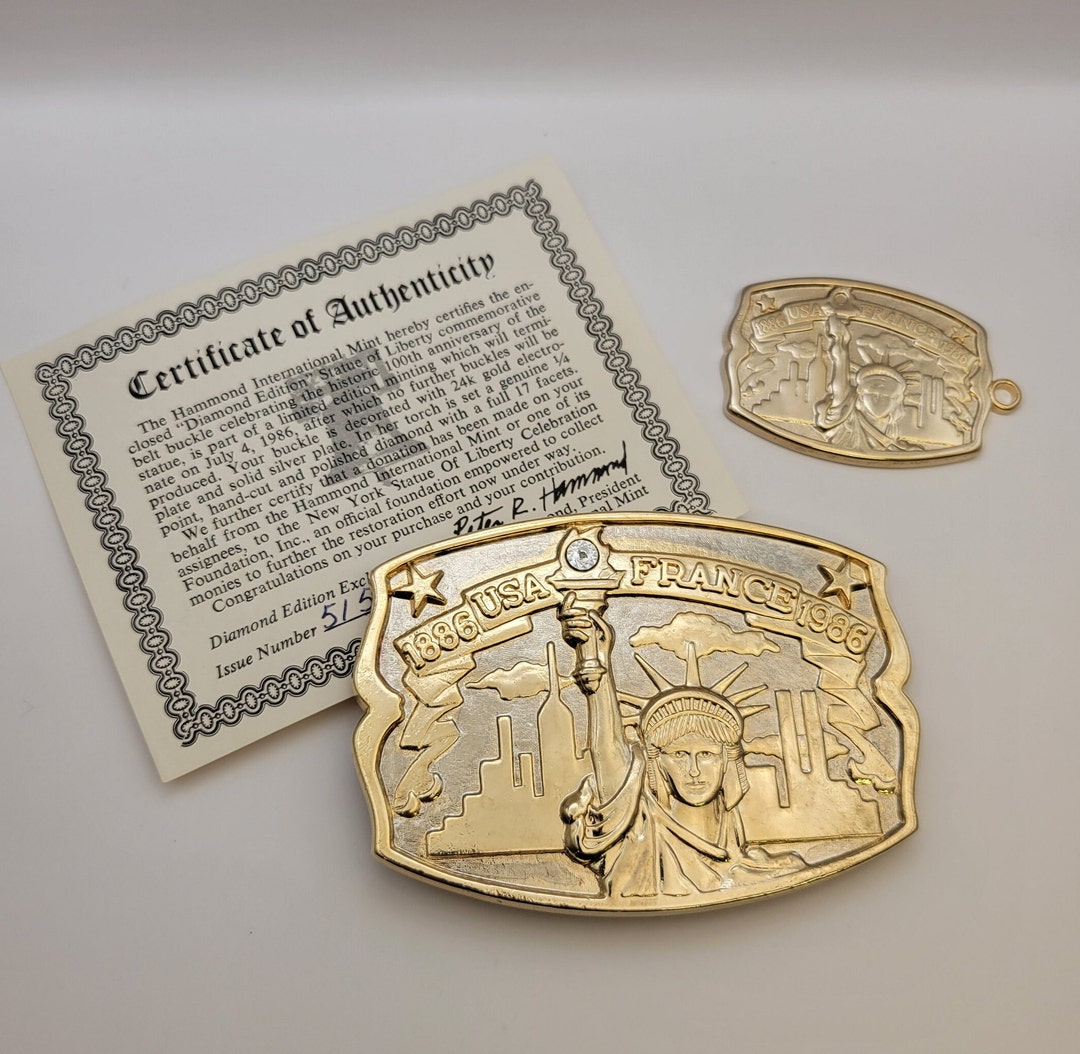 Statue of Liberty Centennial Belt Buckle & Medallion – Hammond Mint ...