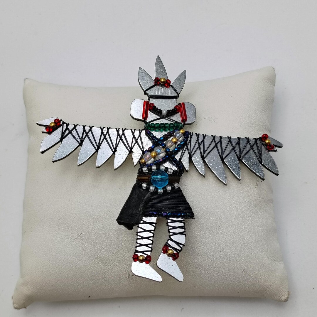 Liz Tech Vintage Eagle Dancer Kachina Brooch – Native American Artisan ...