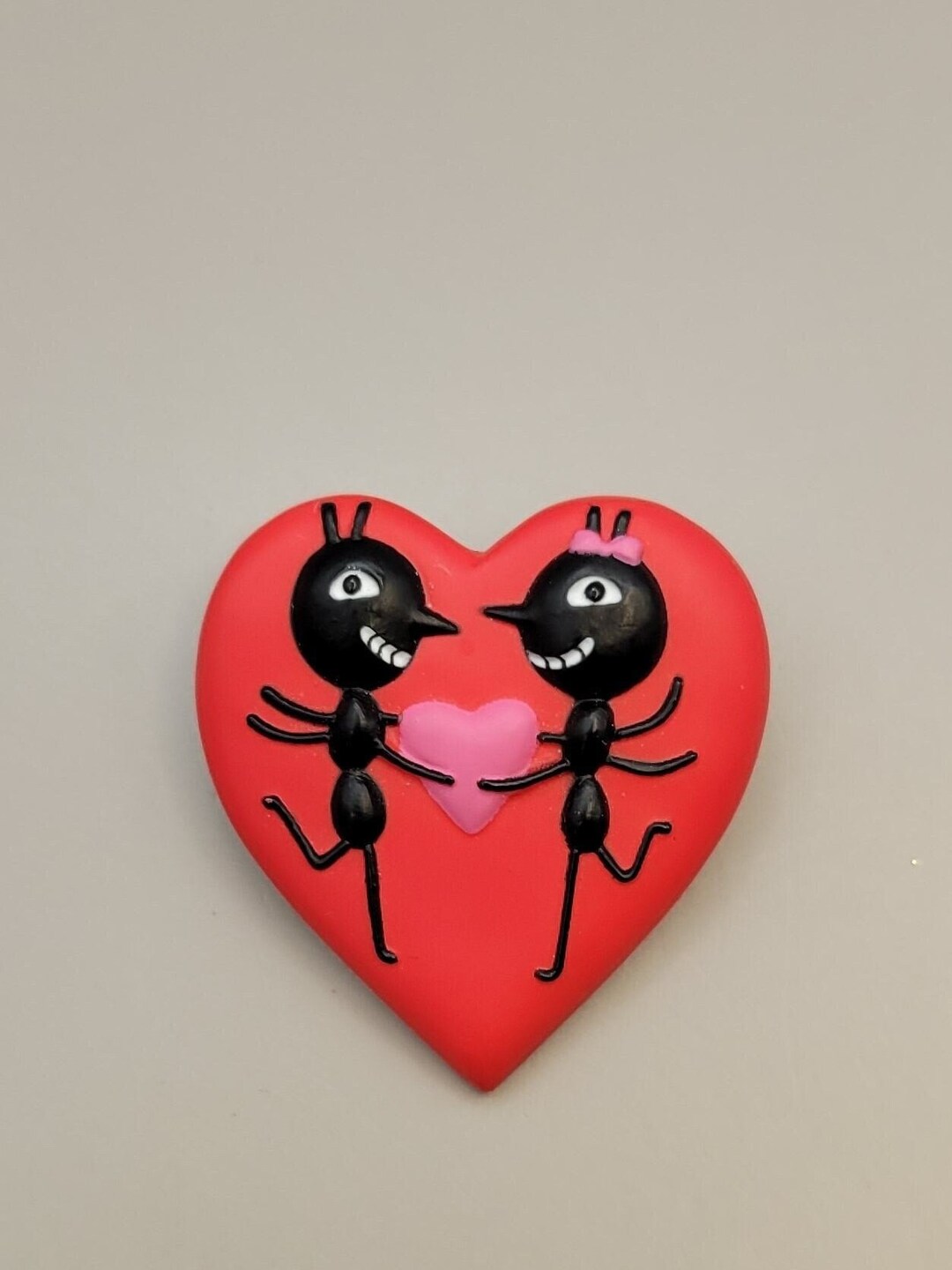 Hallmark- Vintage Plastic Love Bug Pin- Vintage Hallmark Valentines Day ...