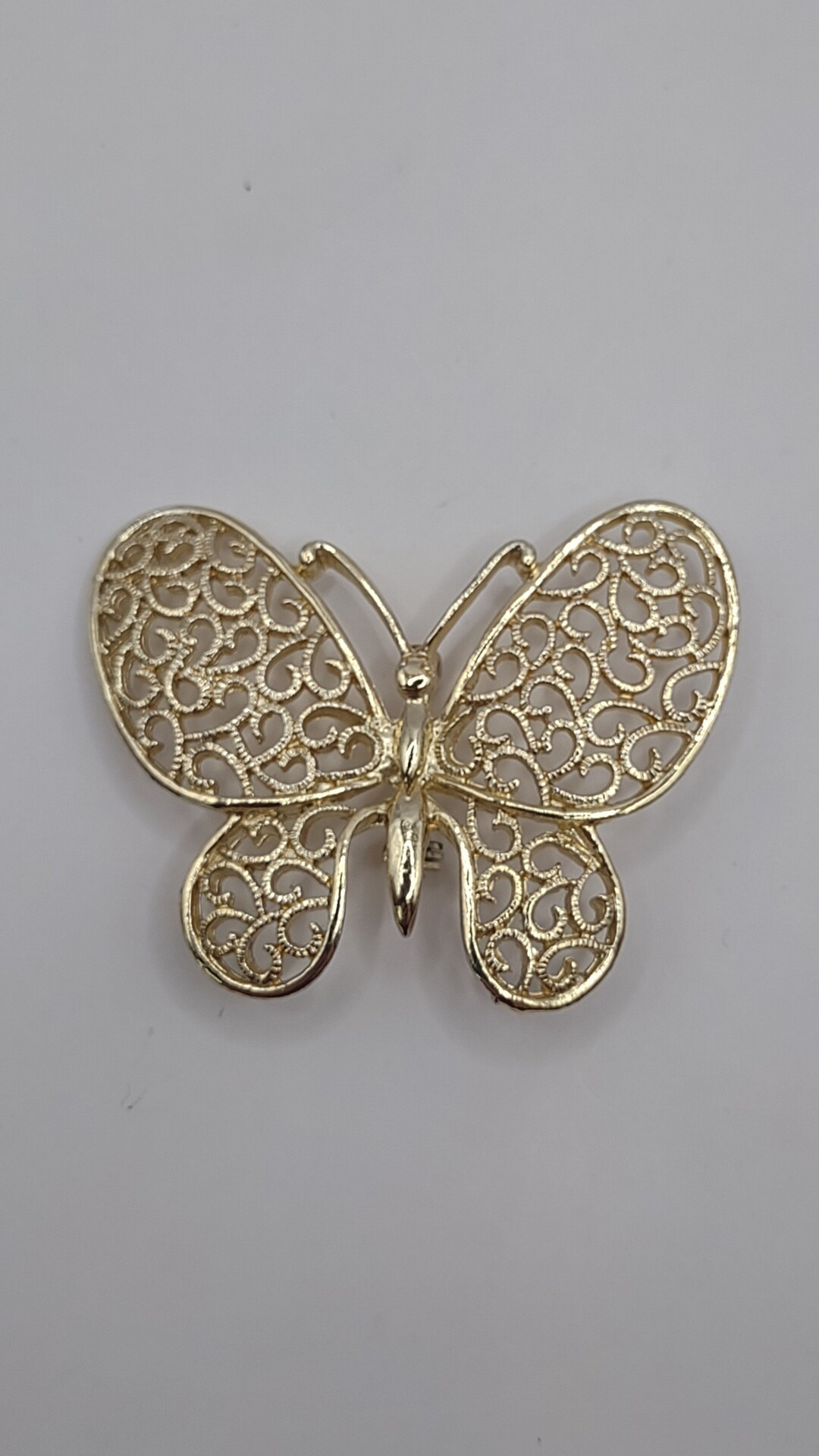 Gerry's Openwork Butterfly Pin, Vintage Butterfly Pin, Filigree ...