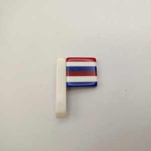 Red White and Blue Layered Plastic Flag Pin- Vintage Costume Jewelry ...