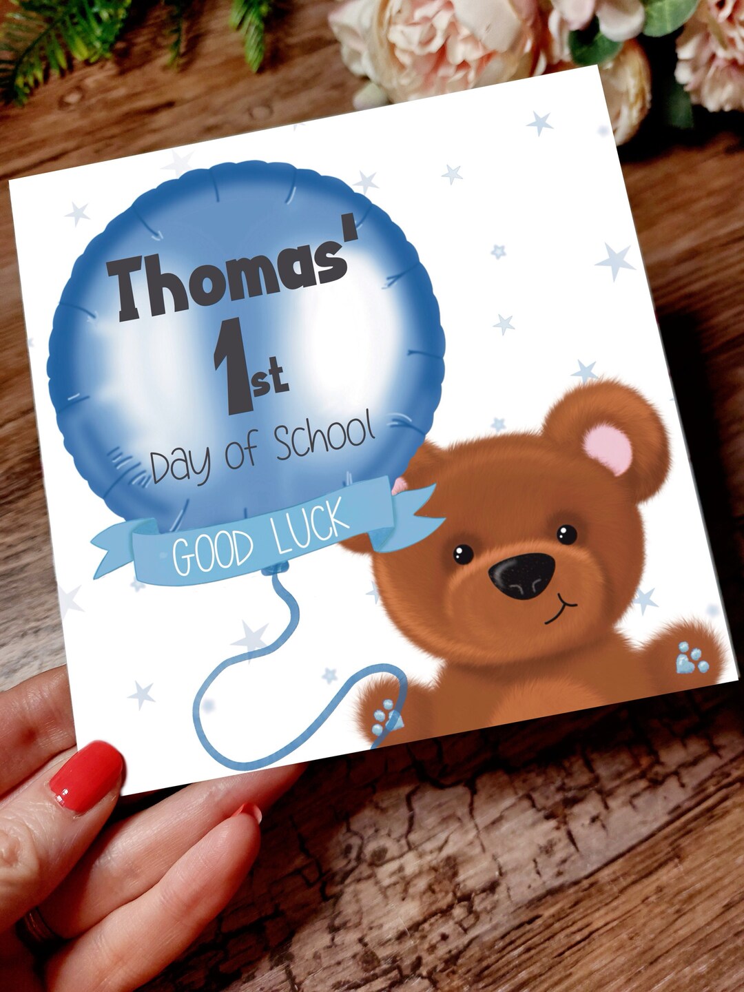 Personalised First Day of School Card. Good Luck on Your First Day Card ...