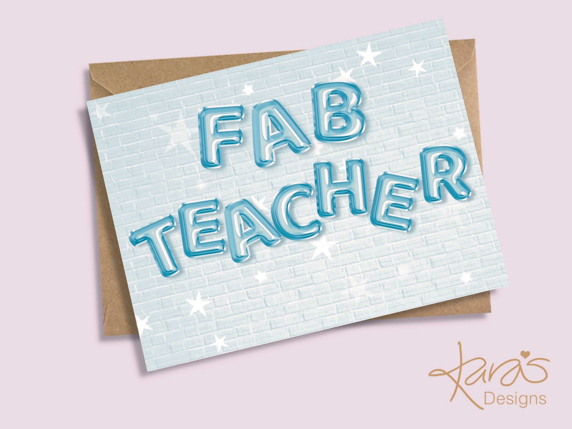 Balloon Thank You Teacher Card, Pink Balloons Appreciation Card ...