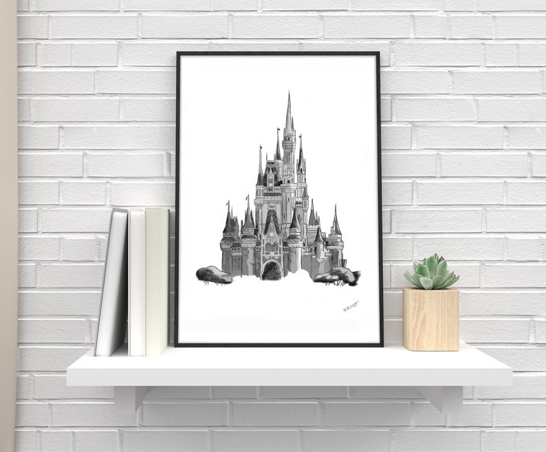 A4 WDW Orlando Theme Park Icon Print. Magic Kingdom, Animal Kingdom ...