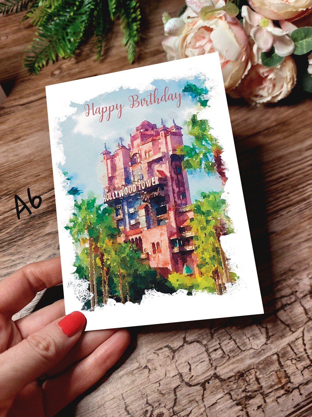 WDW Tower of Terror Birthday Card. Hollywood Studios Card, Can Be ...