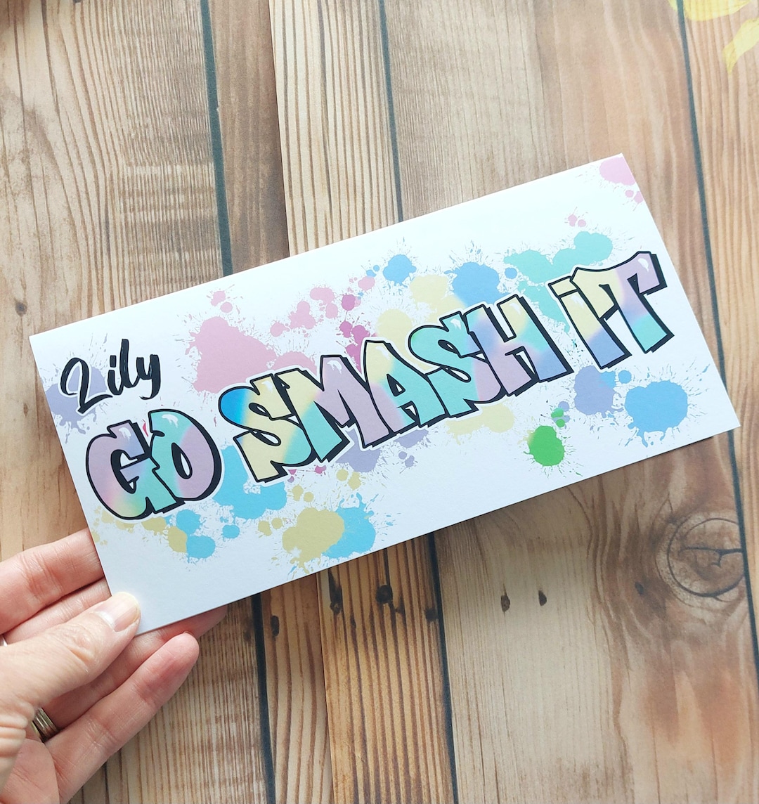 Personalised Exam Card for Girls: Pastel 'go Smash It' Motivation - Etsy