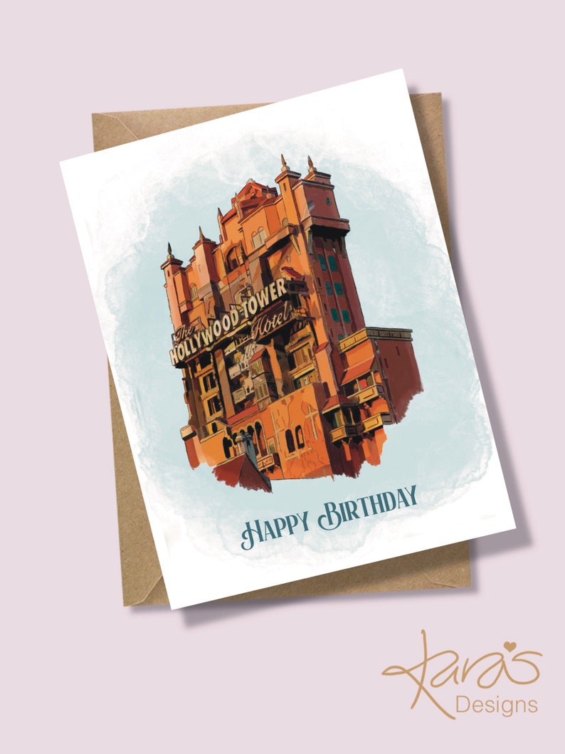 Personalised Theme Park Birthday Card: Magic Kingdom, Epcot, Hollywood ...