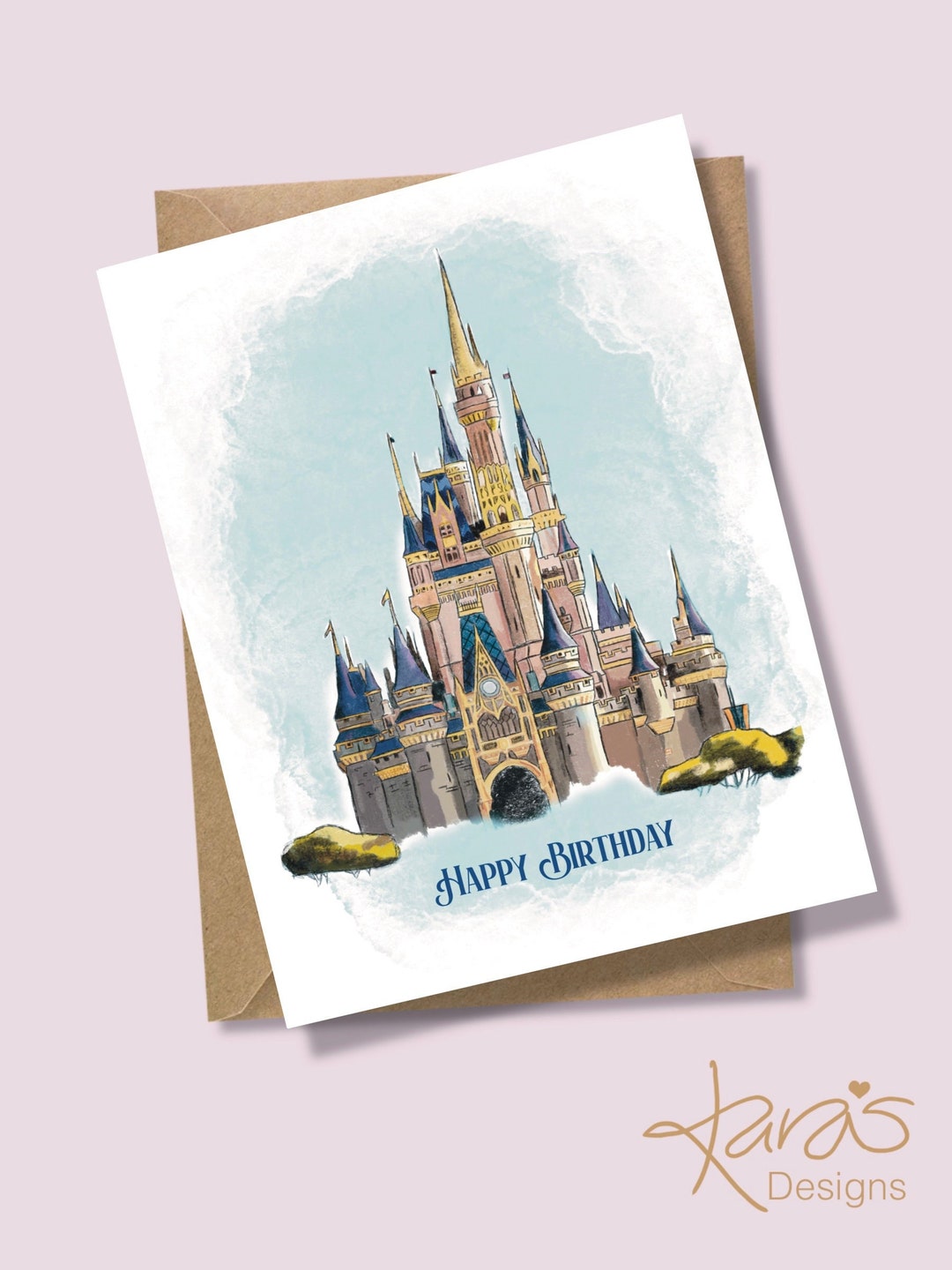 Personalised Theme Park Birthday Card: Magic Kingdom, Epcot, Hollywood ...