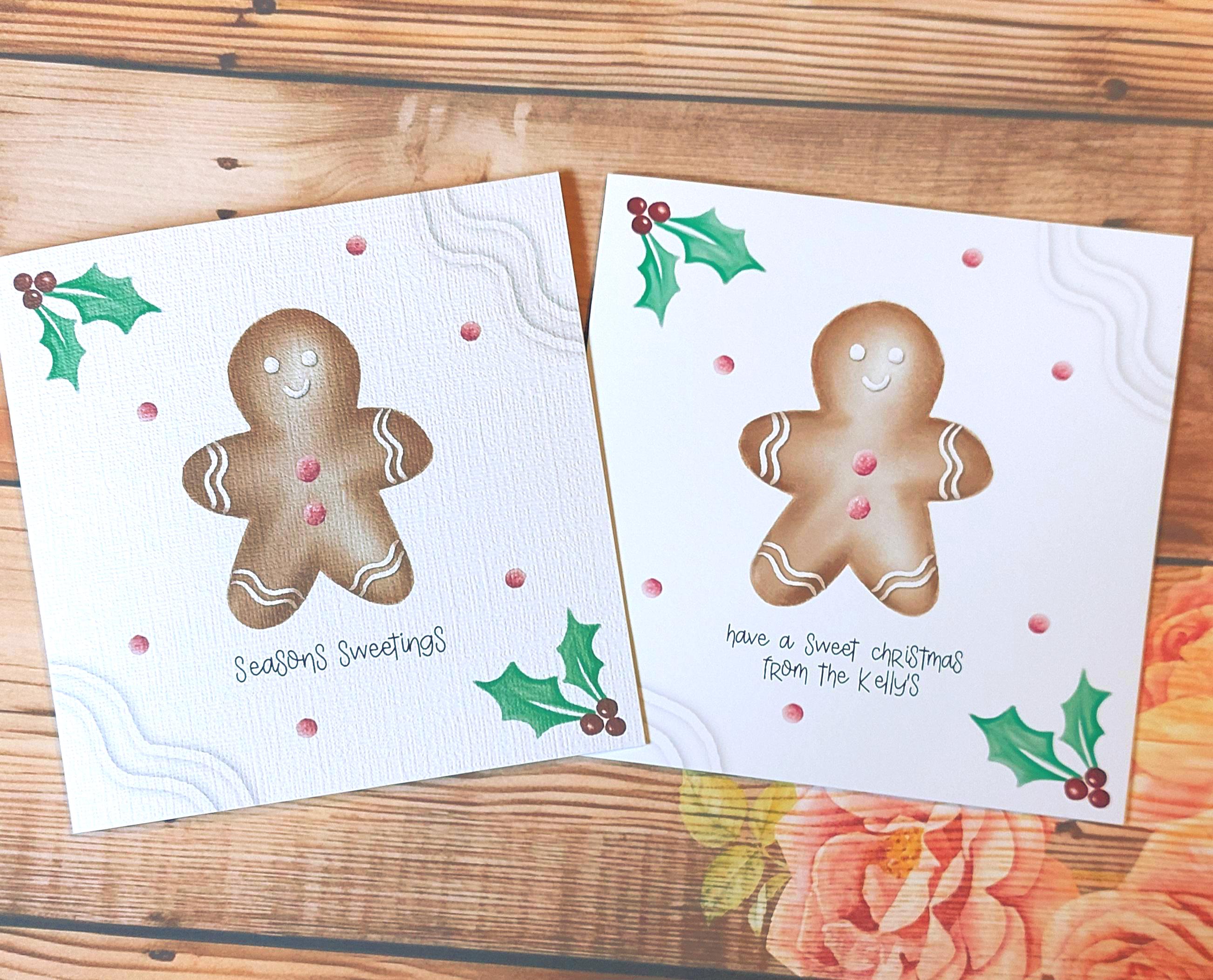 Personalised Gingerbread Man Christmas Card – Hand-drawn Festive ...