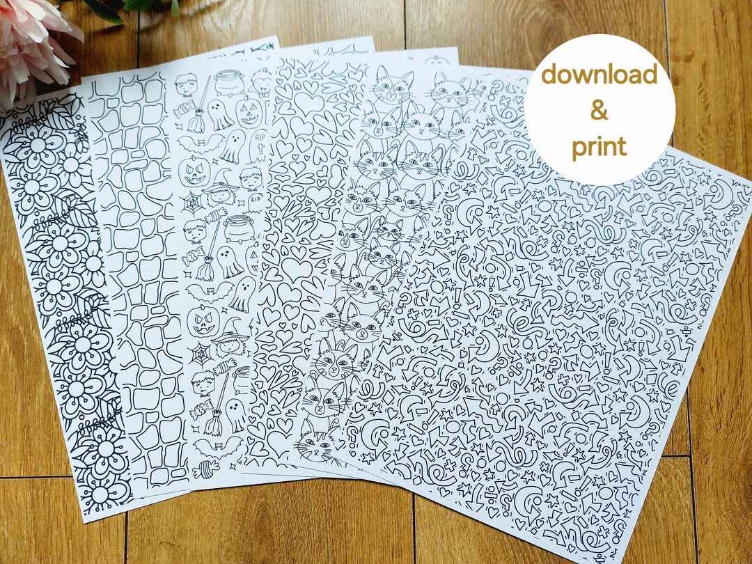 Rough Doodle Colouring Pages for Adults / Children. Download and Print ...