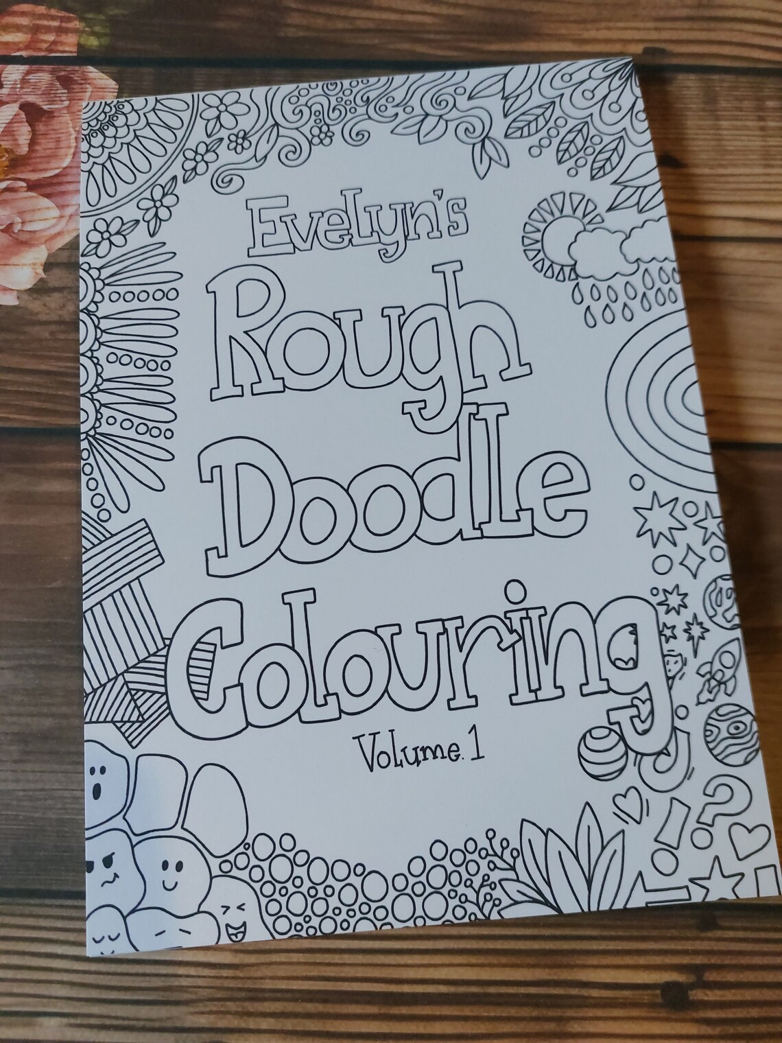 Larger Print Rough Doodle Colouring Book. Fun Colouring Pages for ...
