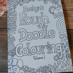 Larger Print Rough Doodle Colouring Book. Fun Colouring Pages for ...