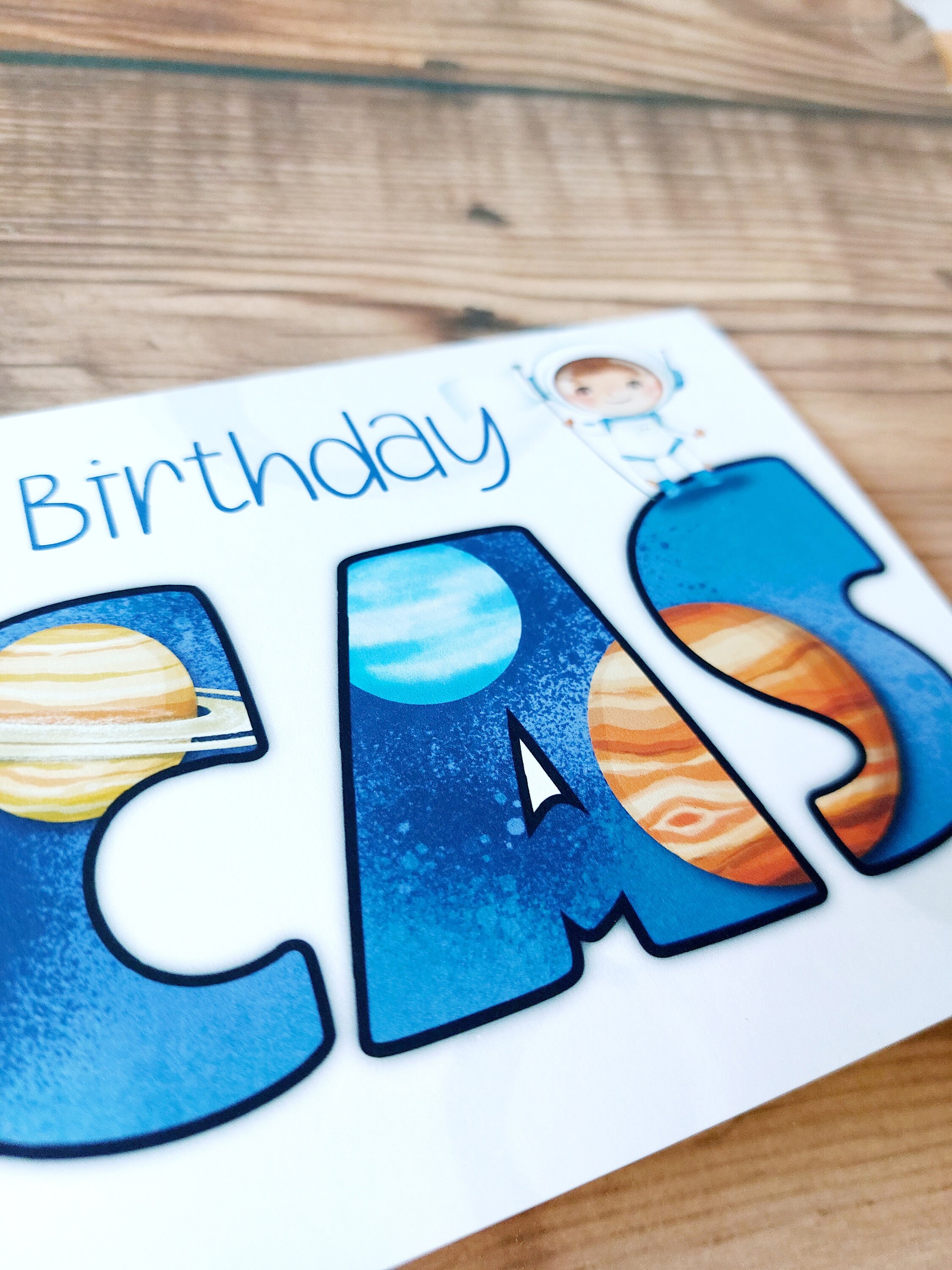 Personalised Space Themed Birthday Card for Boys/girls, Out of Space ...