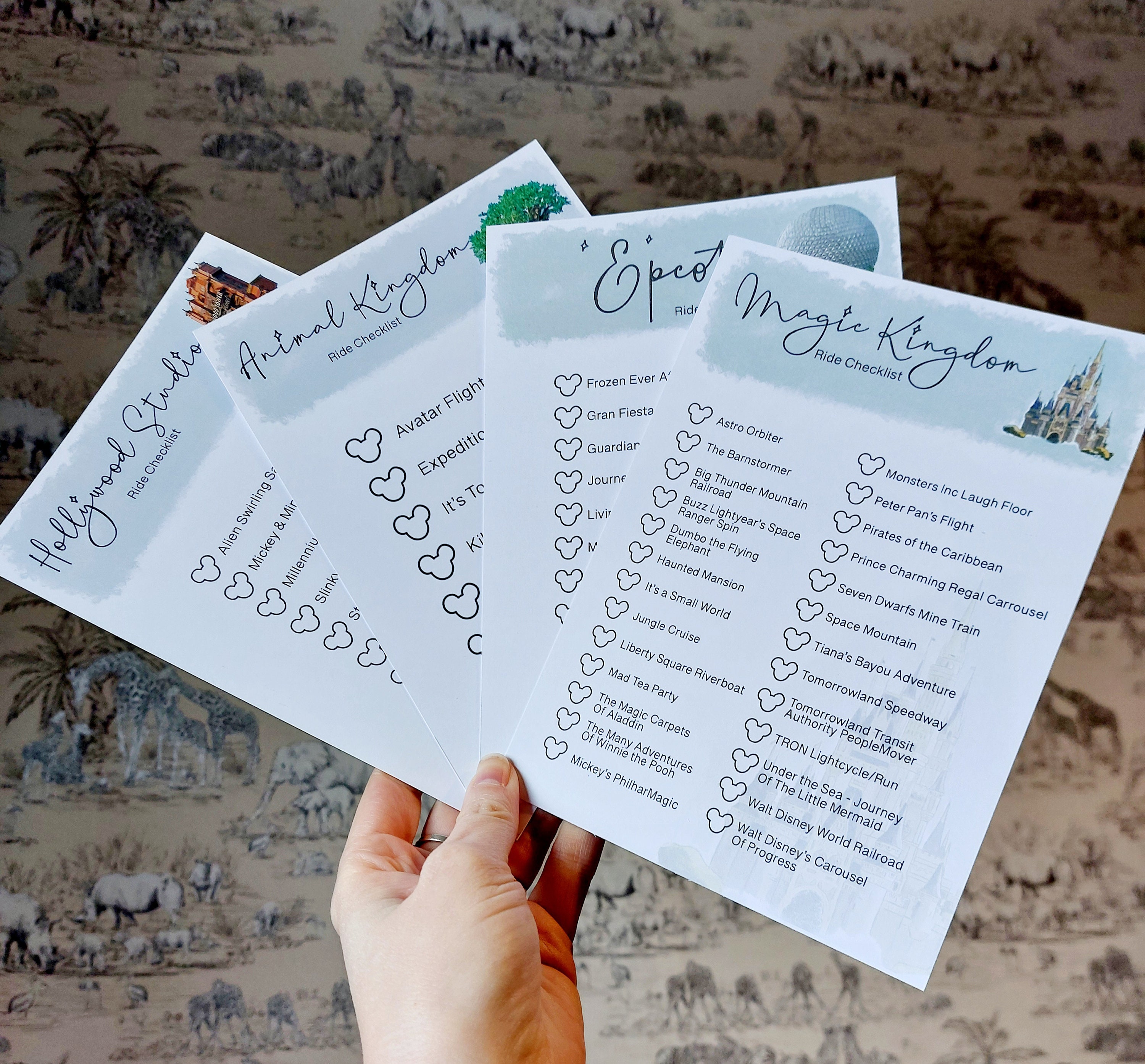 Download & Print Orlando Ride Checklist. WDW Magic Kingdom, Epcot ...