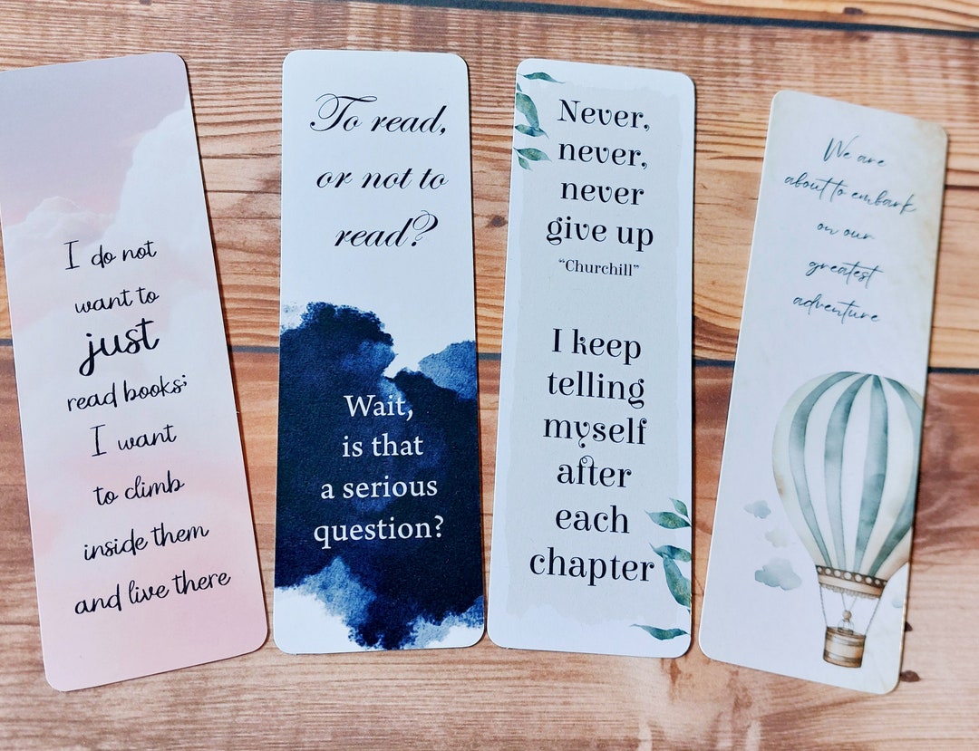 Illustrated Bookmarks. With Quotes and Sayings. Fab Gift or for ...