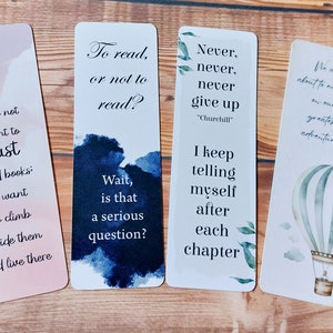 Illustrated Bookmarks. With Quotes and Sayings. Fab Gift or for ...