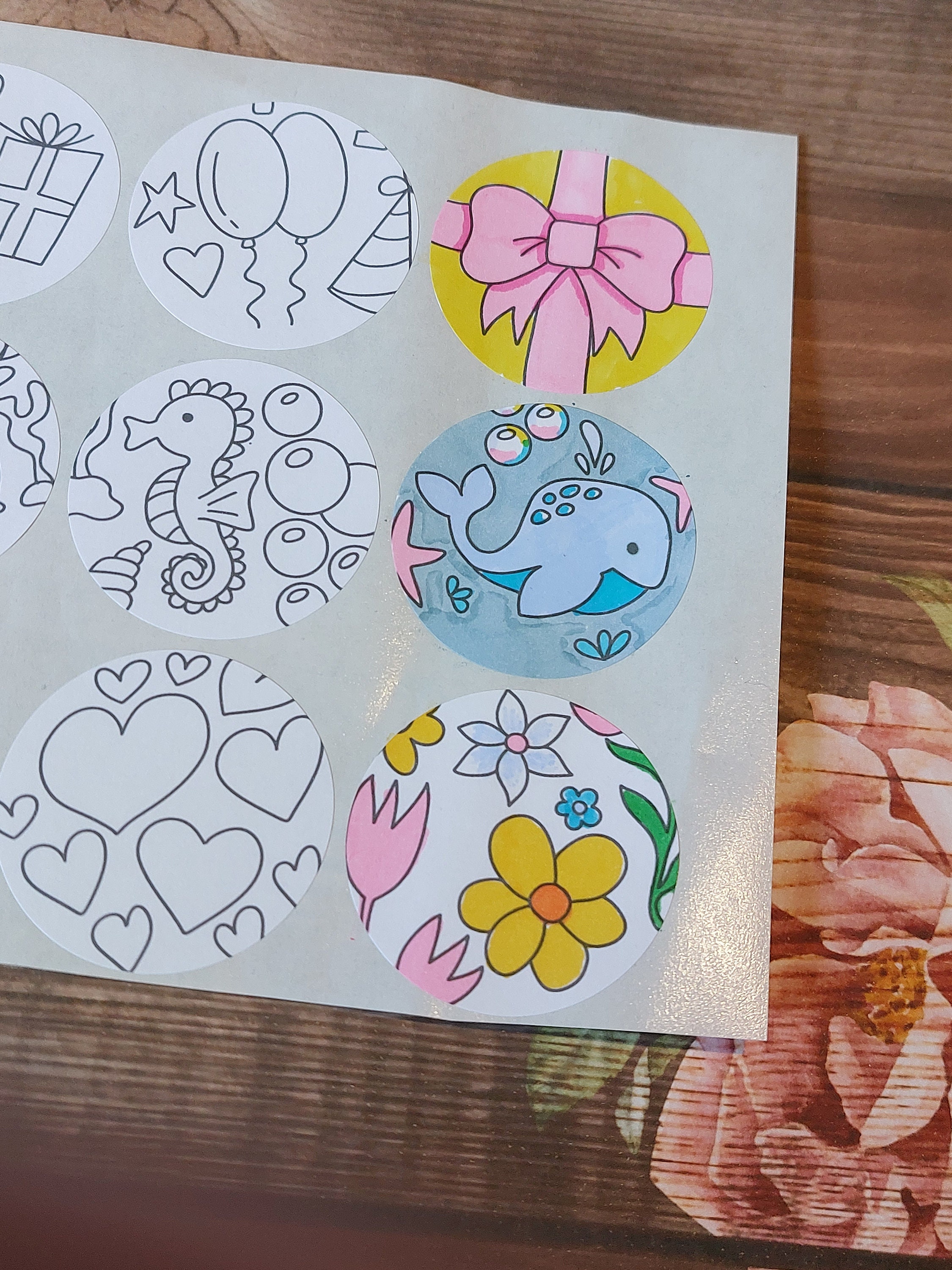 Colour in Your Own Stickers. Great for Kids Birthday Party Bags. for ...