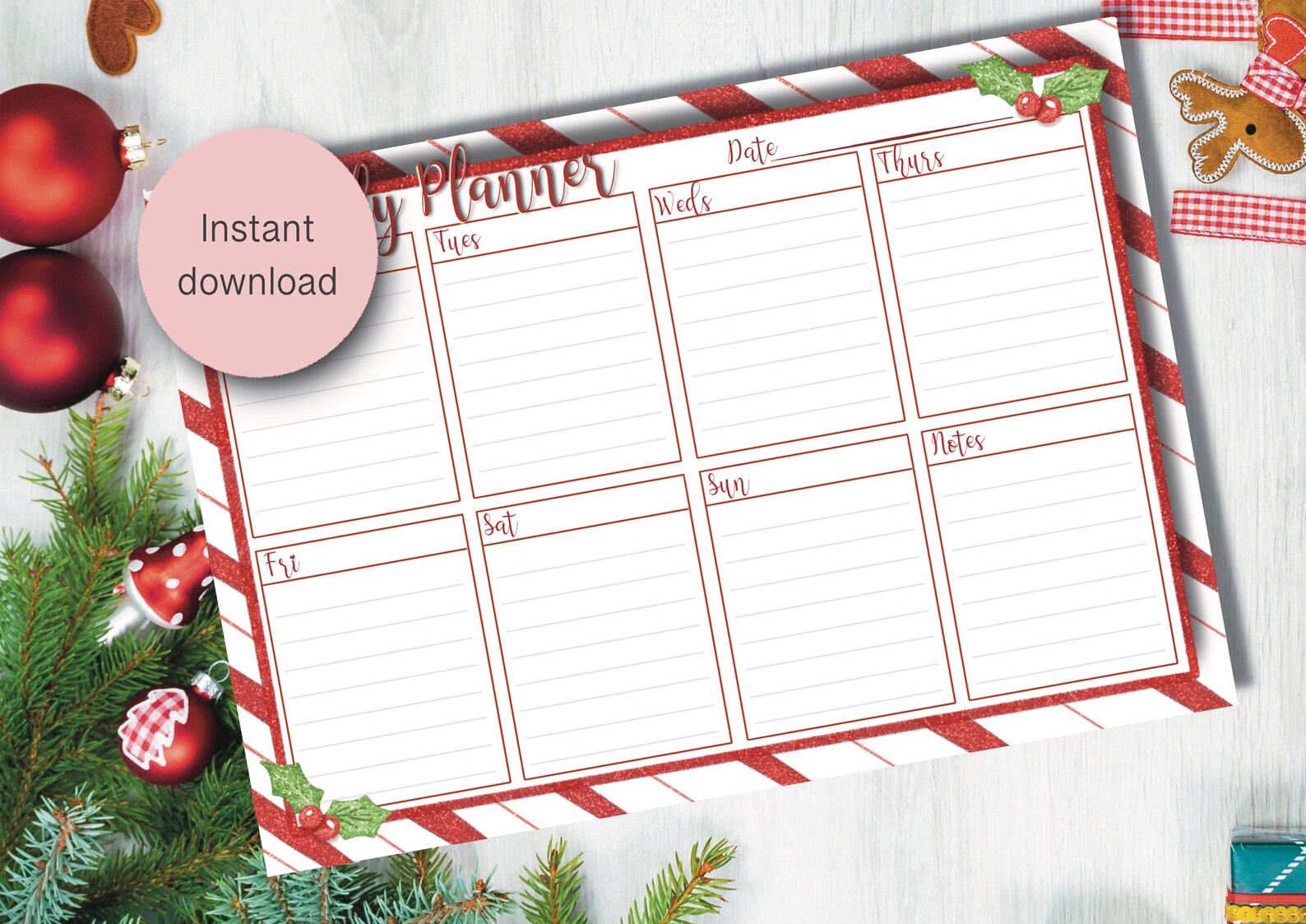Christmas Weekly Planner. Plan Your Weeks on the Lead up to Christmas ...