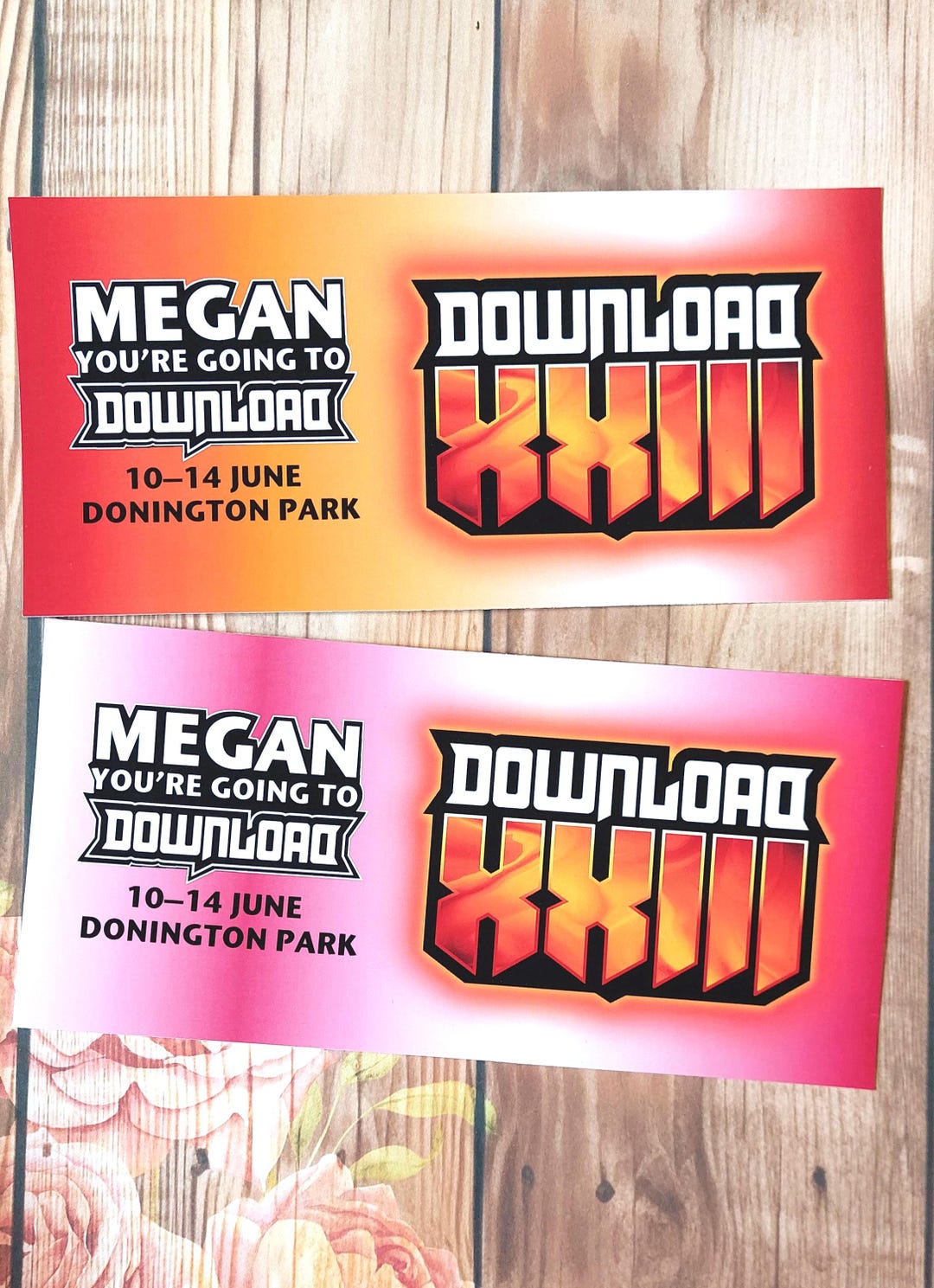Personalised Download Festival Fan Ticket – Pink or Orange | Rock Music ...