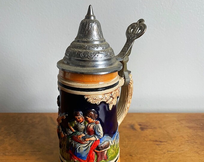 Vintage Beer Stein Small Lidded Stein Made in Western Germany Lidded ...