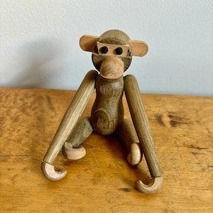Vintage Mid Century Modern Teak Monkey - Danish Wooden Monkey - Kay ...