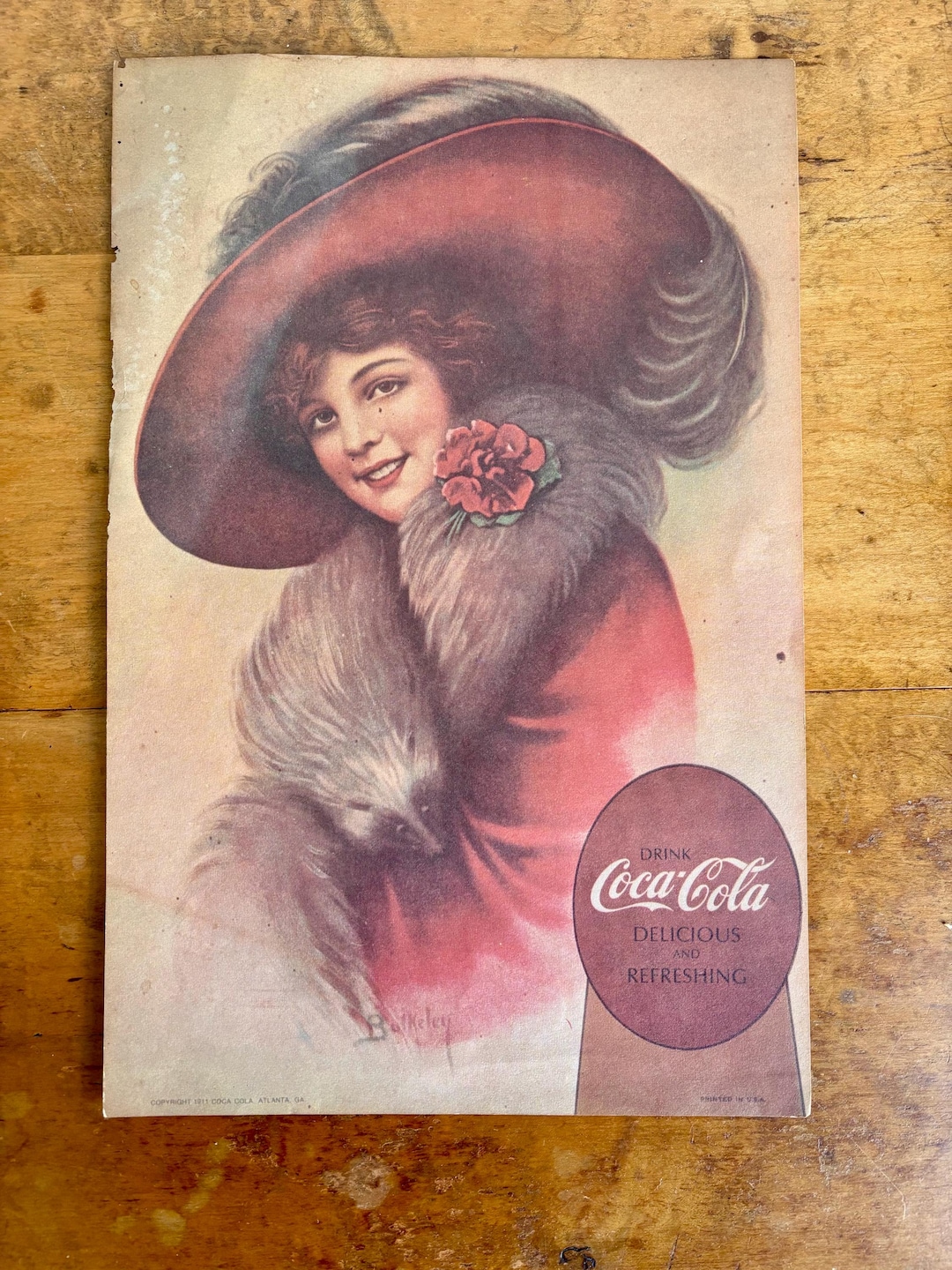 Vintage Coca-cola Advertisement 1911 Lithograph by Bulkeley – Unframed ...
