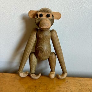 Vintage Mid Century Modern Teak Monkey - Danish Wooden Monkey - Kay ...