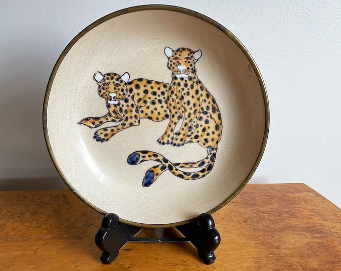 Vintage Horchow Animal Collection Japanese Plate or Bowl Cheetah or ...