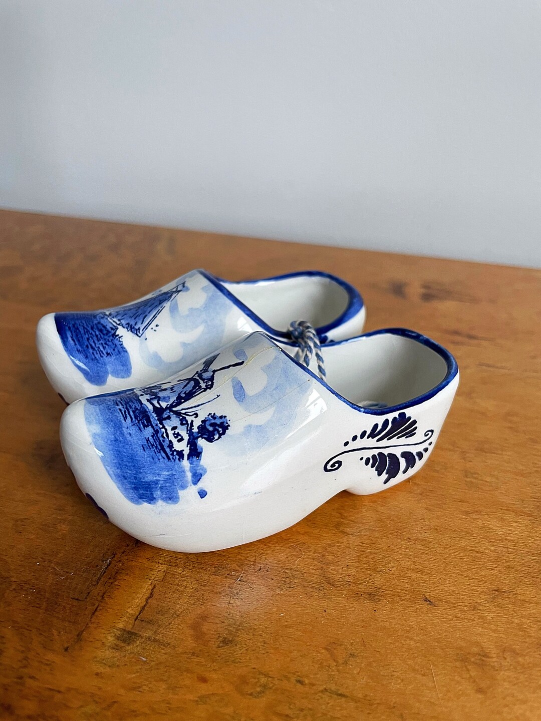 Vintage Delft Miniature Porcelain Clogs Made in Holland Vintage Dutch ...