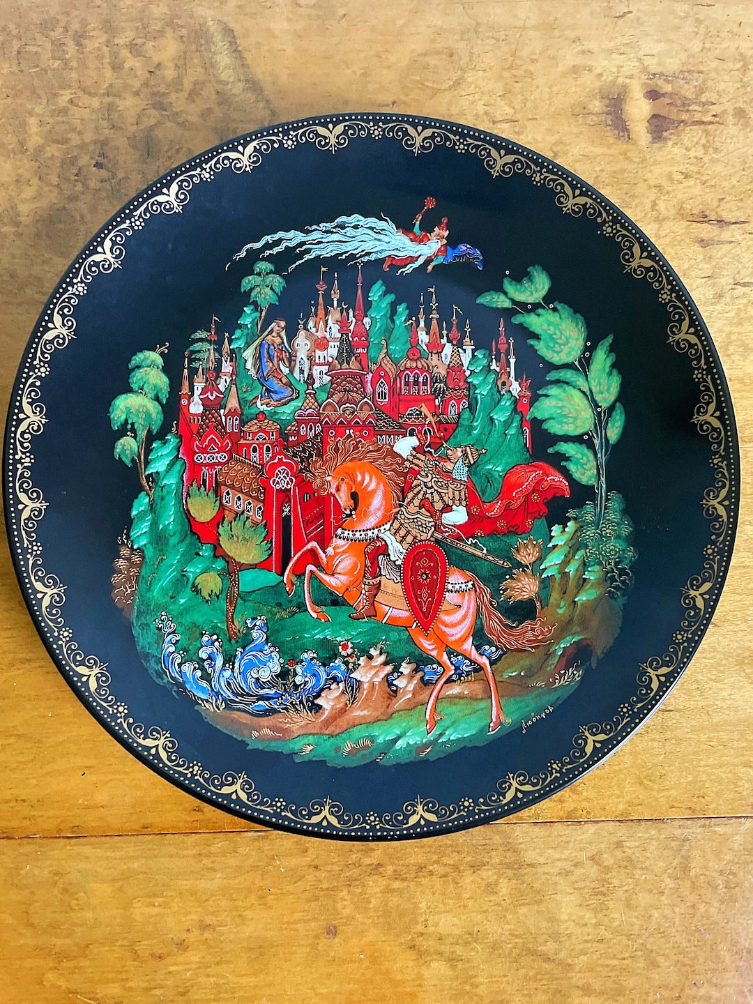 Vintage Russian Storytelling Plate Ruslan and Lyudmila 1988 - Etsy