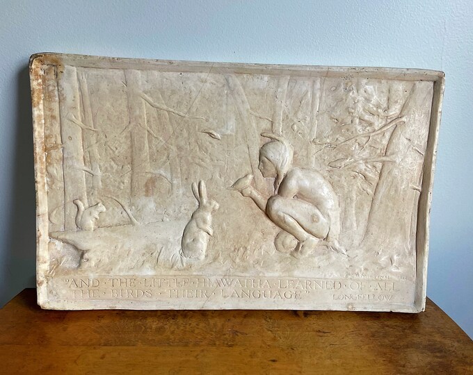 Antique Avard Fairbanks the Song of Hiawatha Longfellow Plaster ...