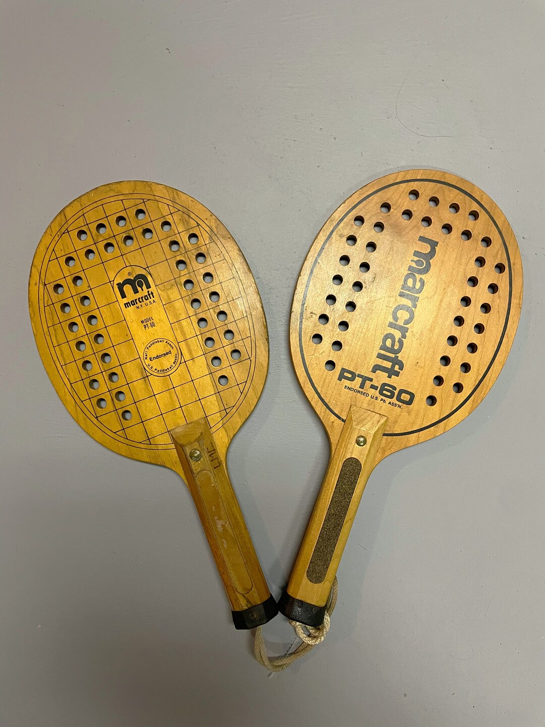 Vintage Marcraft PT 60 Paddleball Paddle Racquets 1970s Collectibles ...