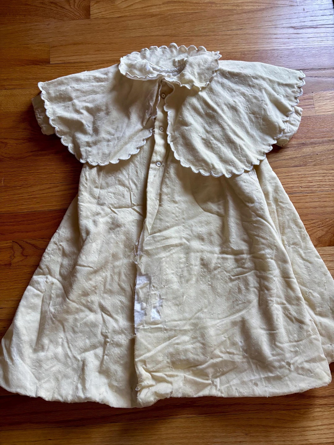 Baby Christening Cape - Antique 1900s - Ruffle Collar With Mother of ...