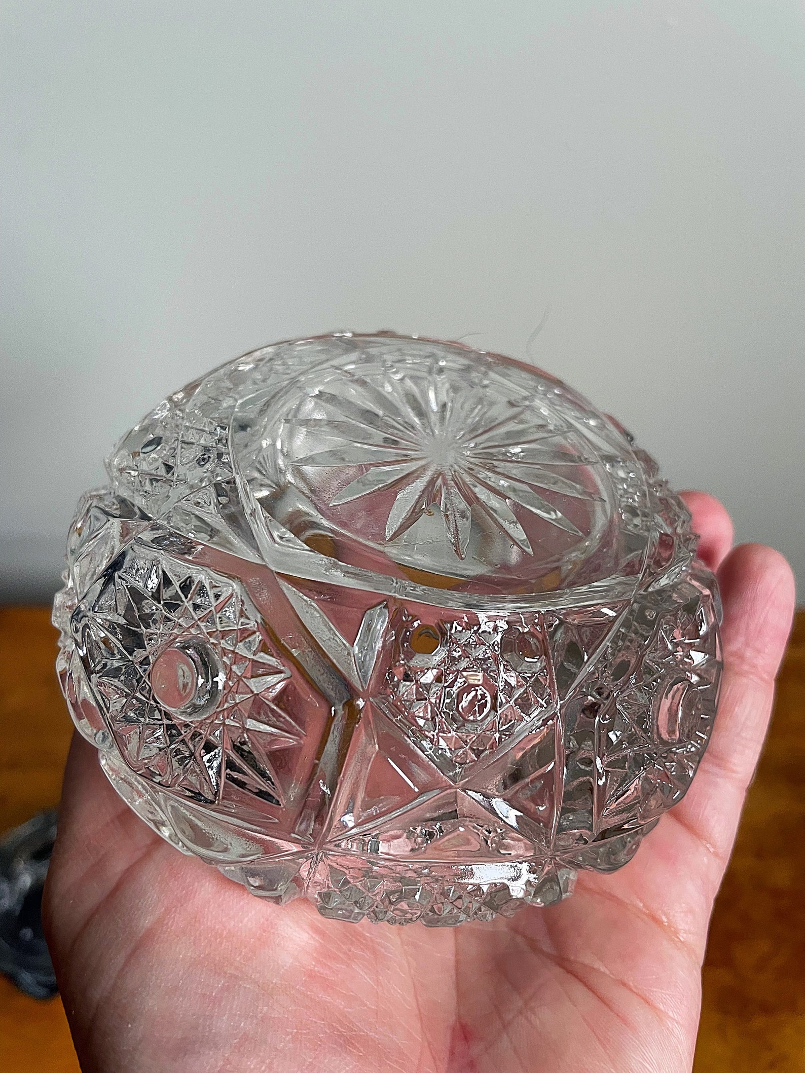 Antique Fostoria Glass Hair Receiver Jar With Pewter Lid - Etsy